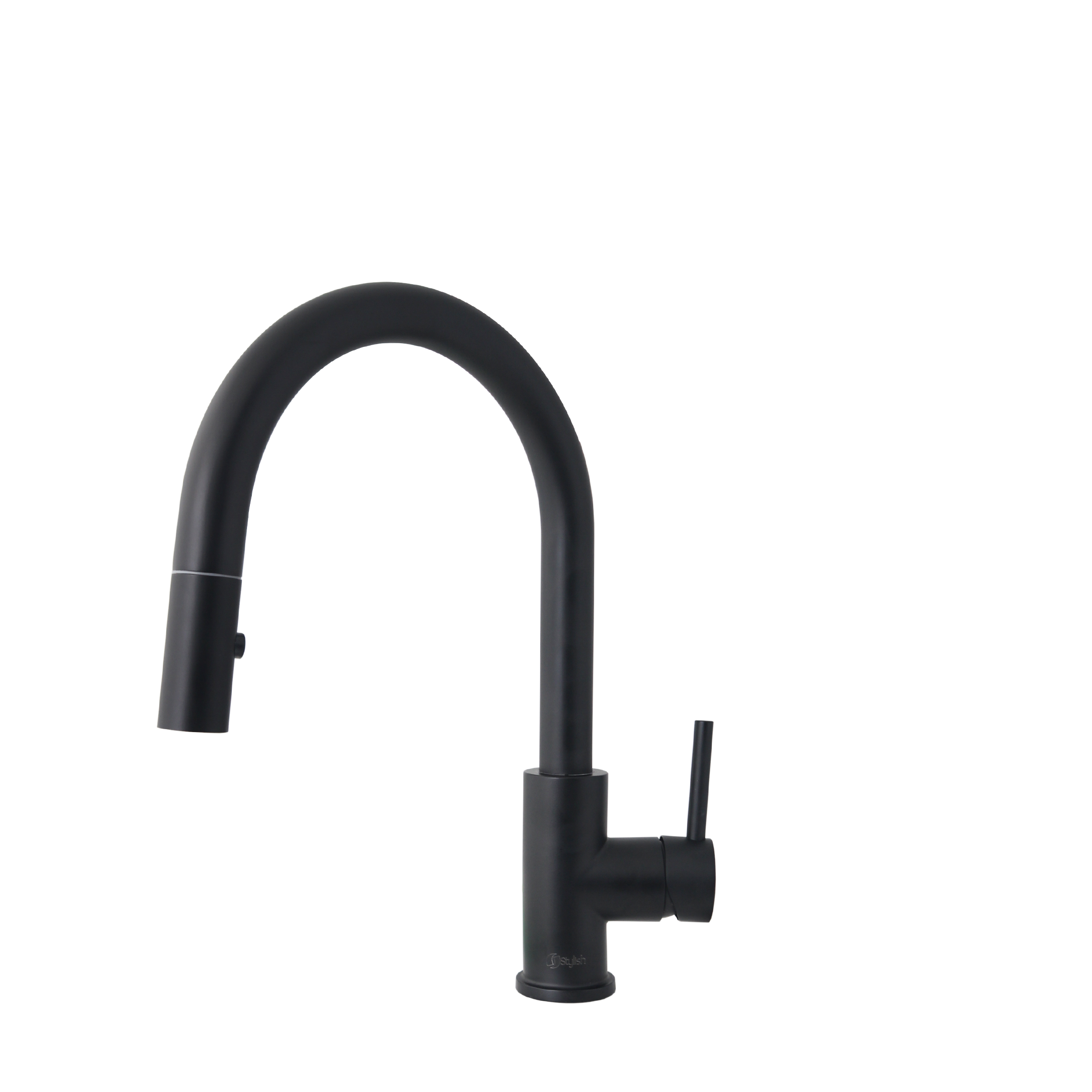 Stylish - Modern Single Handle Pull down Sprayer Kitchen Faucet in Mat
